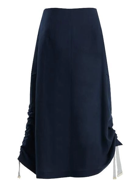 GIZIA Dark Navy Button-closure Maxi Skirt - Blue