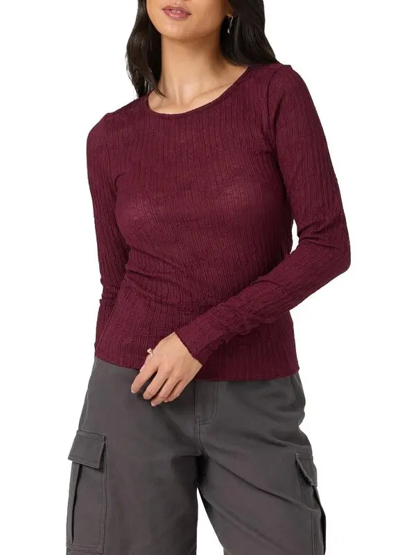 O'Neill Marliz Lace Long Sleeve Top - Fig