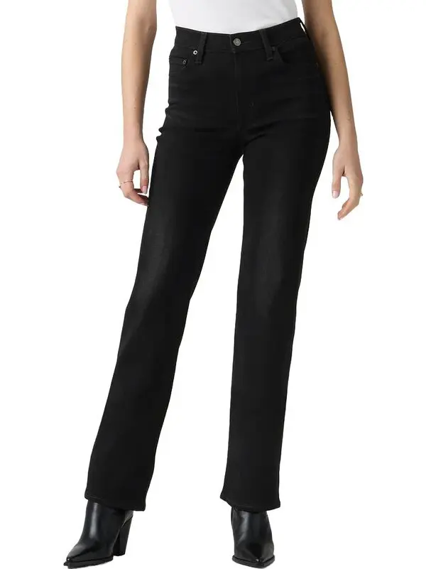 LEVI'S High Waist Straight Leg Jeans - Worn Midnight