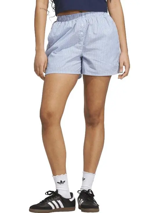 ADIDAS ORIGINALS Striped Cotton Boxer Shorts - Clear Sky
