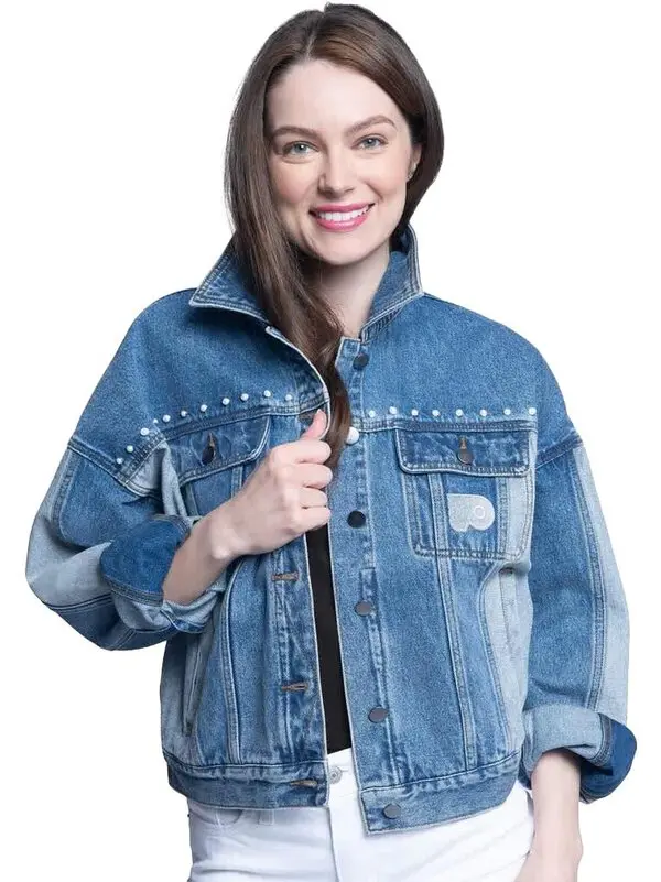 G-III SPORTS BY CARL BANKS Philadelphia Flyers Buzzer Beater Denim Jacket - Light Blue