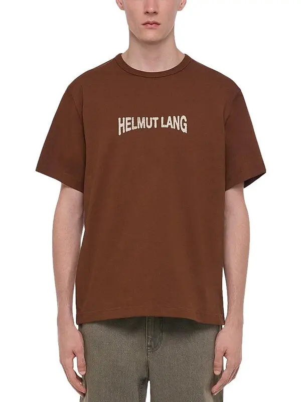 Helmut Lang Logo Crewneck T-shirt - Bourbon