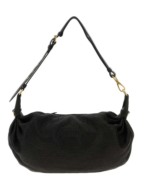 Miu Miu Zipper Shoulder Bag - Black