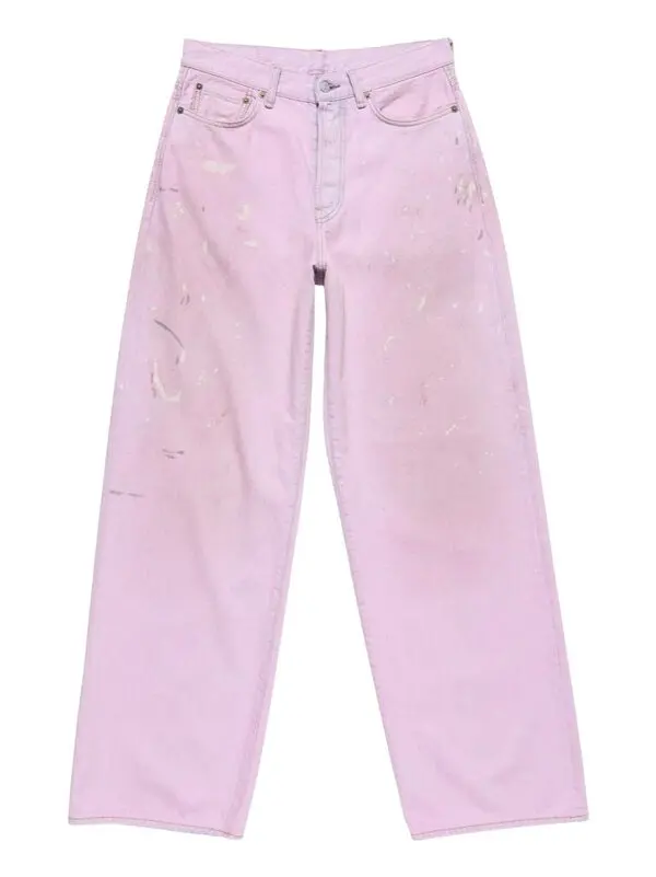Acne Studios Belt Loop Jeans With Distressed Design - Pink