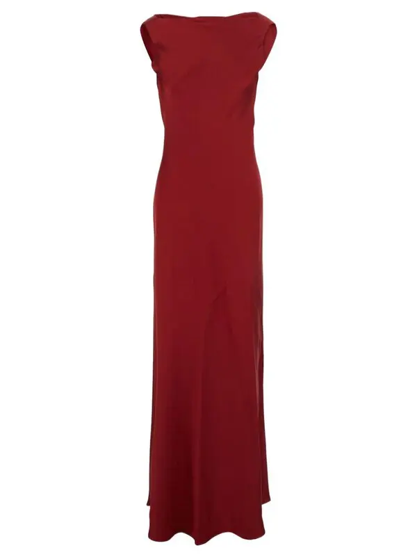 Antonelli Firenze Pleated Hem Maxi Dress - Red