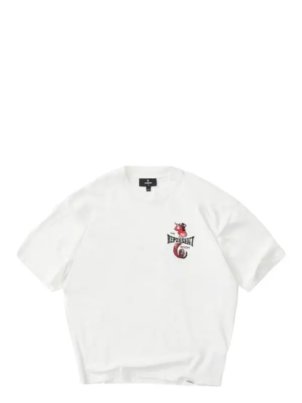 REPRESENT Viper Room Dice Oversized T-shirt - Flat White
