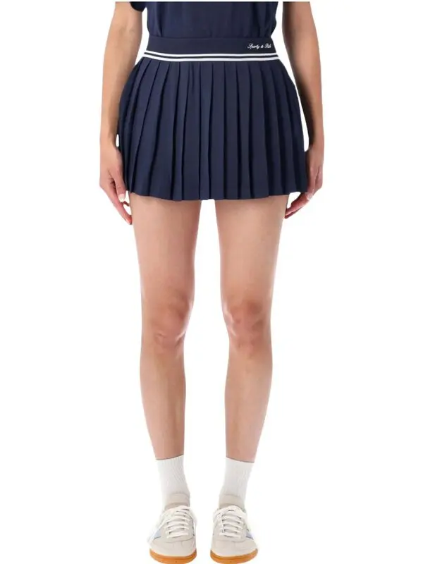 SPORTY  RICH Sporty Rich Signature Logo Abigail Skirt - Black