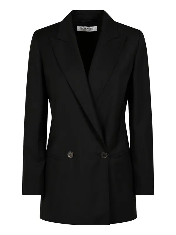 Max Mara Double-breasted Tailored Blazer - Black