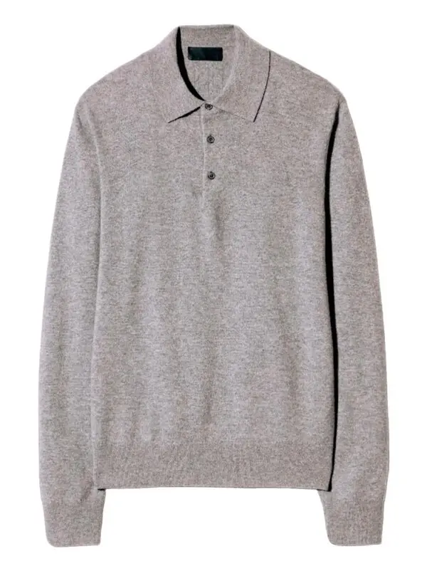 NILI LOTAN Long-sleeve Polo Sweater - Gray