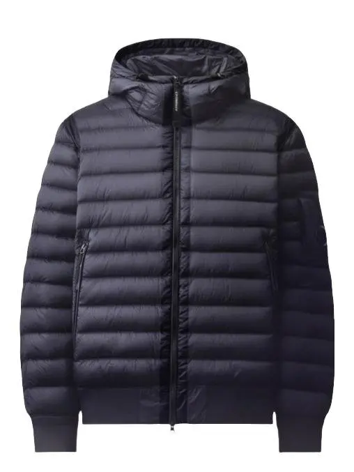 C.P. COMPANY Quilted Hooded Jacket - Blue