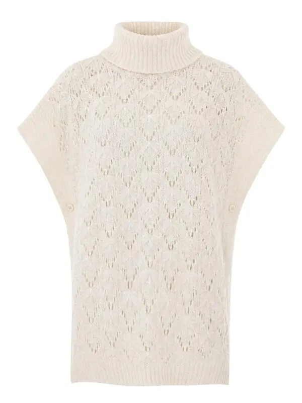 Fabiana Filippi Crocheted Pullover Sweater - White