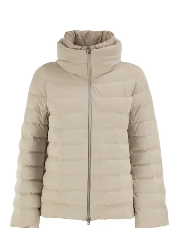 Herno High Collar Down Jacket - Nude