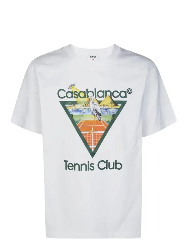 Casablanca Short Sleeve Crewneck T-shirt - White