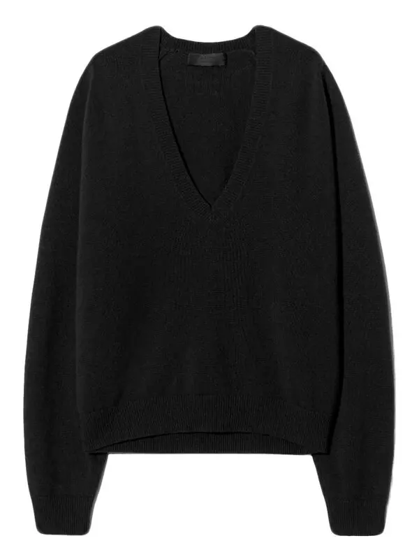 NILI LOTAN Feron V-neck Sweater - Black