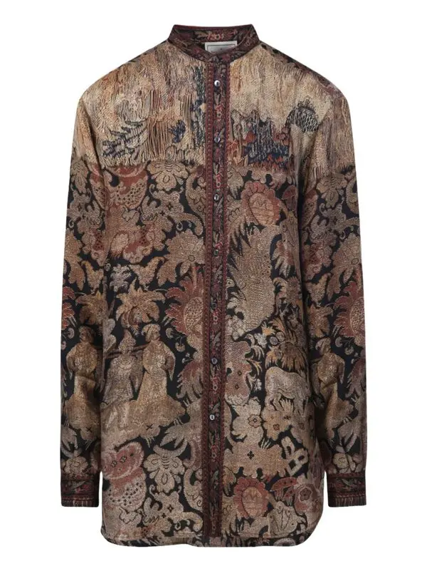 PIERRE-LOUIS MASCIA Aloes Printed Long Sleeve Shirt - No