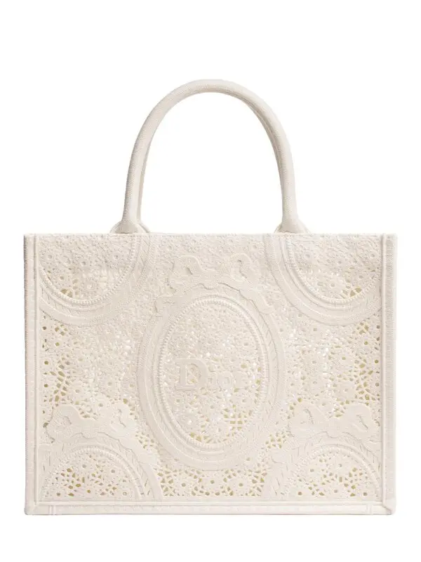 Dior Medium Book Tote With Strap - Latte