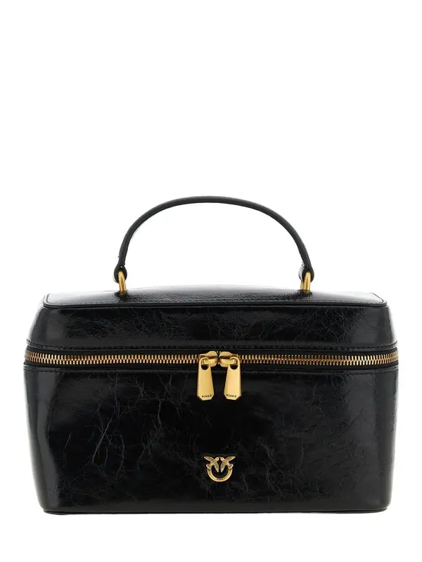 Pinko Love Birds Zip-up Handbag - Black