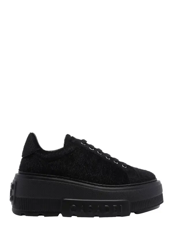 Casadei Platform Lace-up Sneakers - Black