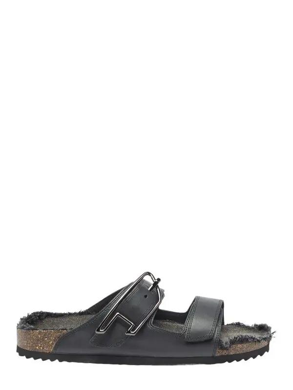 DIESEL® D-woodstock D Buckle Slide Sandals - Black