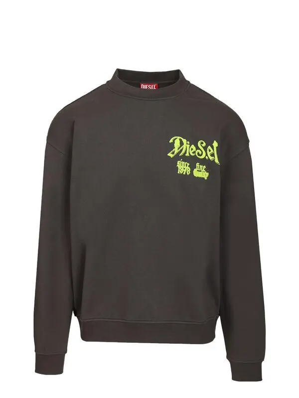DIESEL® Organic Cotton Graphic Print Sweatshirt - Black