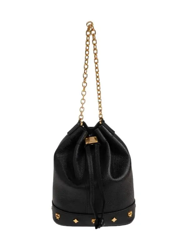 Mcm Mini Pina Shoulder Bag - Black