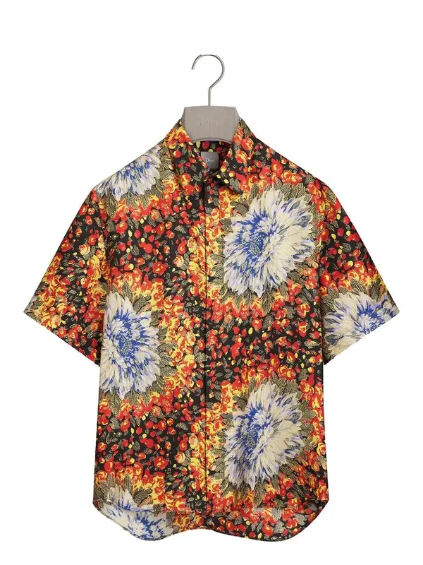 Dior Byzance Short-sleeve Silk Jacquard Shirt - Multicolor