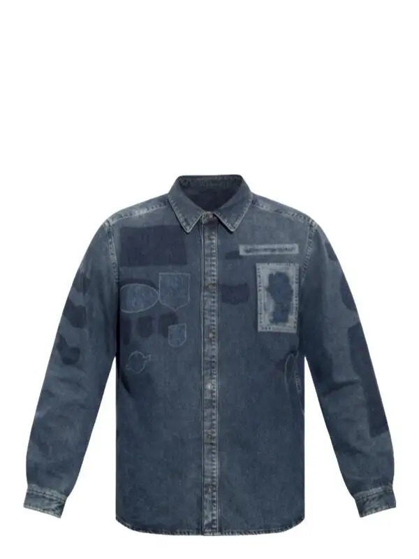 DIESEL® Long-sleeve Denim Shirt - Navy