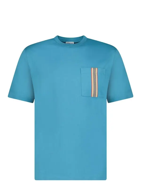 Burberry Stripe Pocket T-shirt - Turquoise