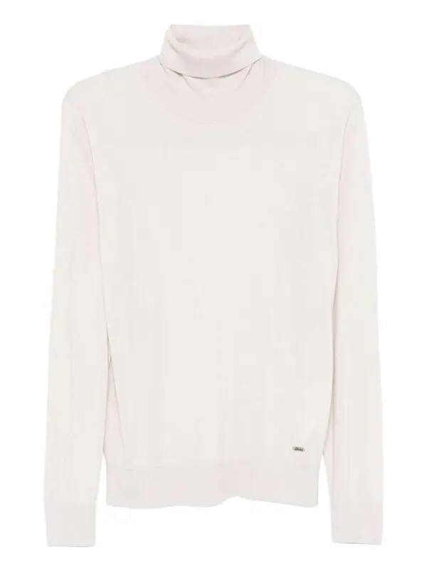 Brioni Fine-knit Turtleneck Sweater - White