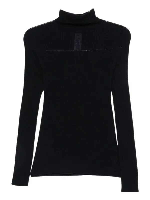 Fabiana Filippi Ribbed-knit Roll-neck Sweater - Black