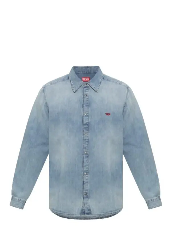 DIESEL® Long-sleeve Denim Shirt - Blue