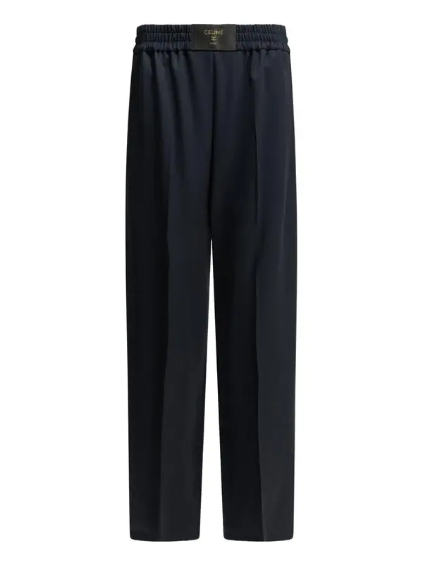 Celine Elastic Waist Pleated Casual Pants - Black