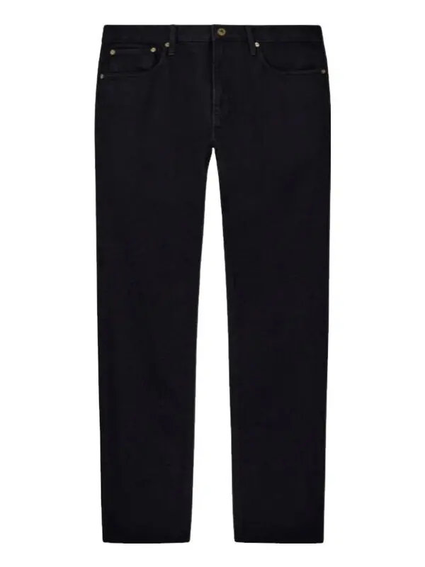 Emporio Armani Slim-fit Five-pocket Jeans In Stretch Cotton Denim - Black