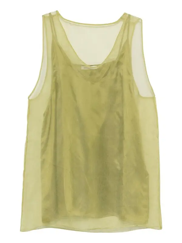 AMI Paris Round Neck Sleeveless Vest - Green