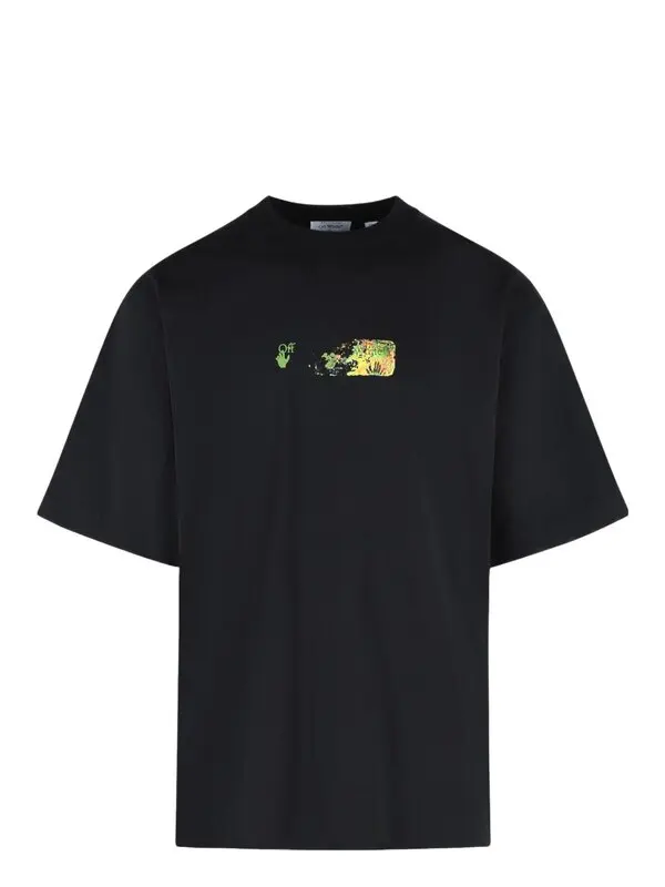 Off-White Logo Printed Crewneck T-shirt - Black