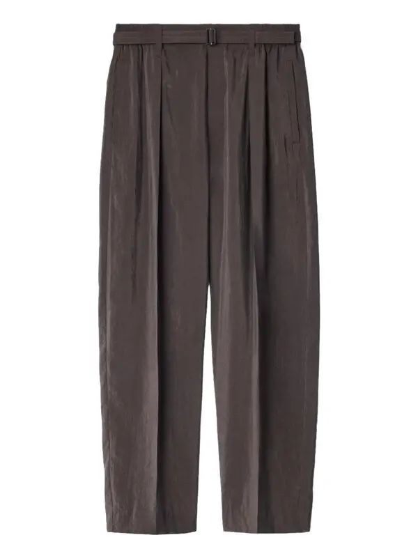 LEMAIRE Belted Relaxed Pants In Dry Silk - Licorice