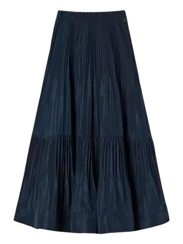 TWINSET Pleated Ruffle Hem Skirt - Black