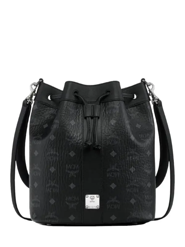 Mcm Dessau Visetos Medium Bucket Bag - Black
