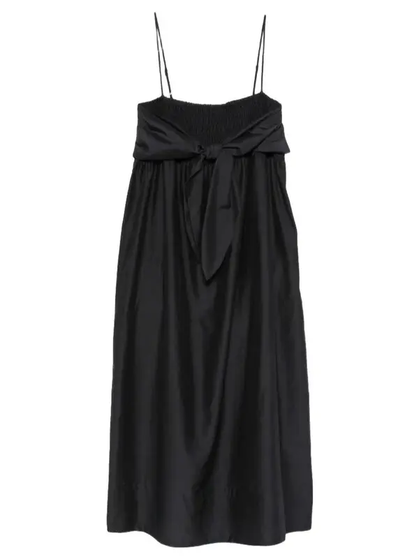 Vince Midi Dress With Bow Detail - Black