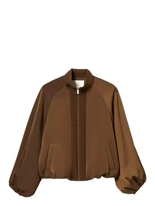 TWINSET Long Sleeve Casual Zip-up Jacket - Brown