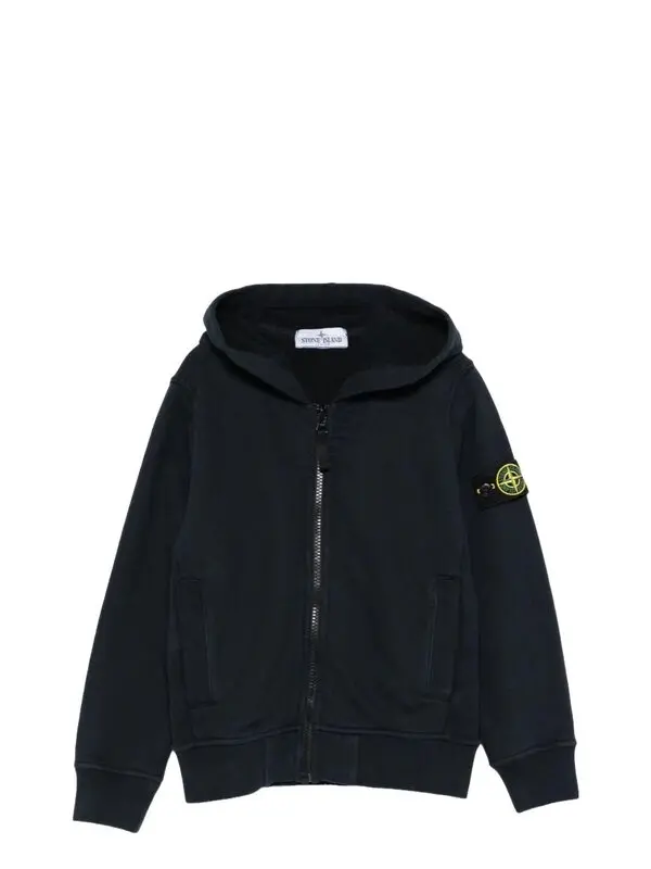 Stone Island Long-sleeve Hooded Zip-up Sweatshirt - Navy Blue