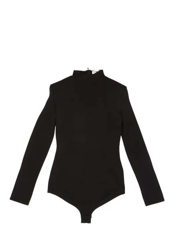 JIL SANDER Long Sleeve Bodysuit - Black