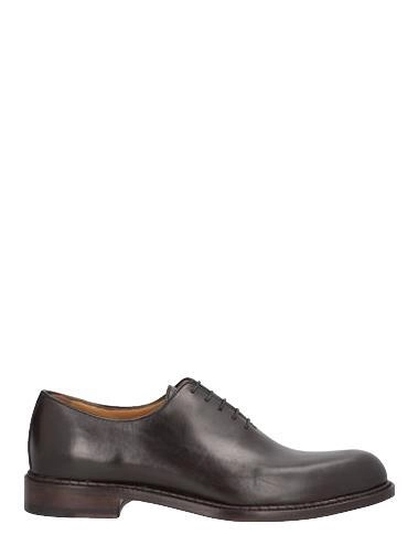 TESTONI Lace-up Calfskin Oxford Shoes - Dark Brown