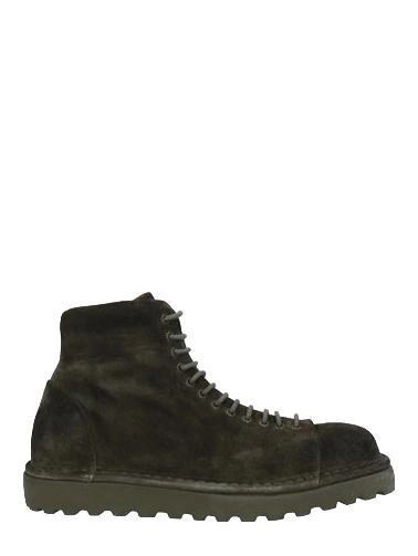Marsèll Dark Calfskin Lace-up Ankle Boots - Green