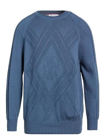 Brunello Cucinelli Sweater Slate Cotton - Slate Blue