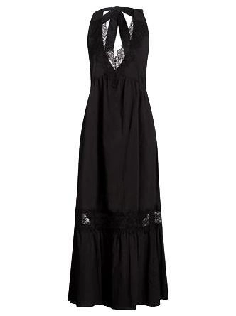 COMPAGNIA ITALIANA Maxi Dress Size Cotton - Black