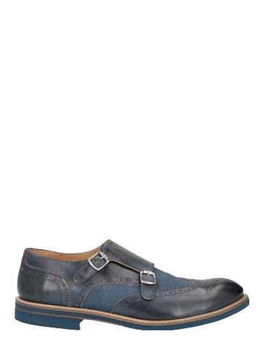 BALDININI Leather And Textile Loafers - Navy