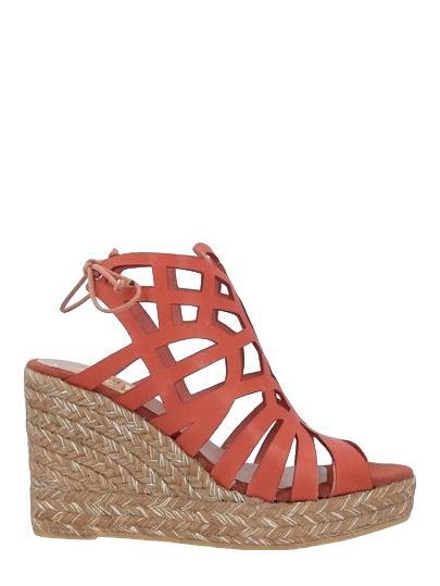 KANNA Sandals Rust Size Soft Leather - Red