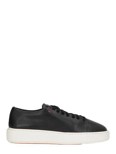 Santoni Low-top Leather Sneakers - Black