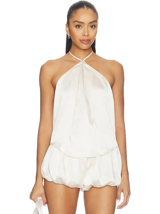 SEROYA Beckham Halter Top - Eggshell